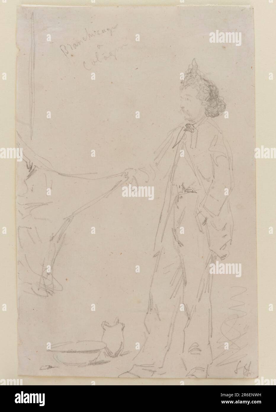 Blanchissage a Cologne. Date: 1858. Pencil on white paper. Origin ...