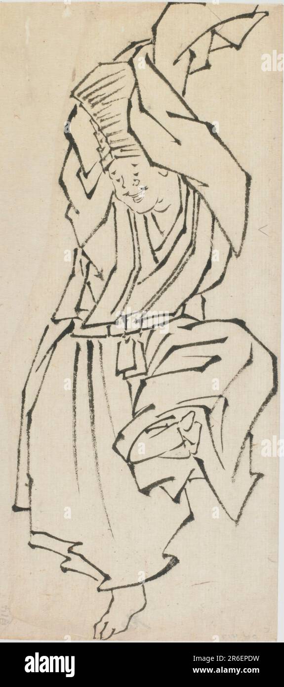 Dancing man. ink on paper. Origin: Japan. Period: Edo period. Date ...