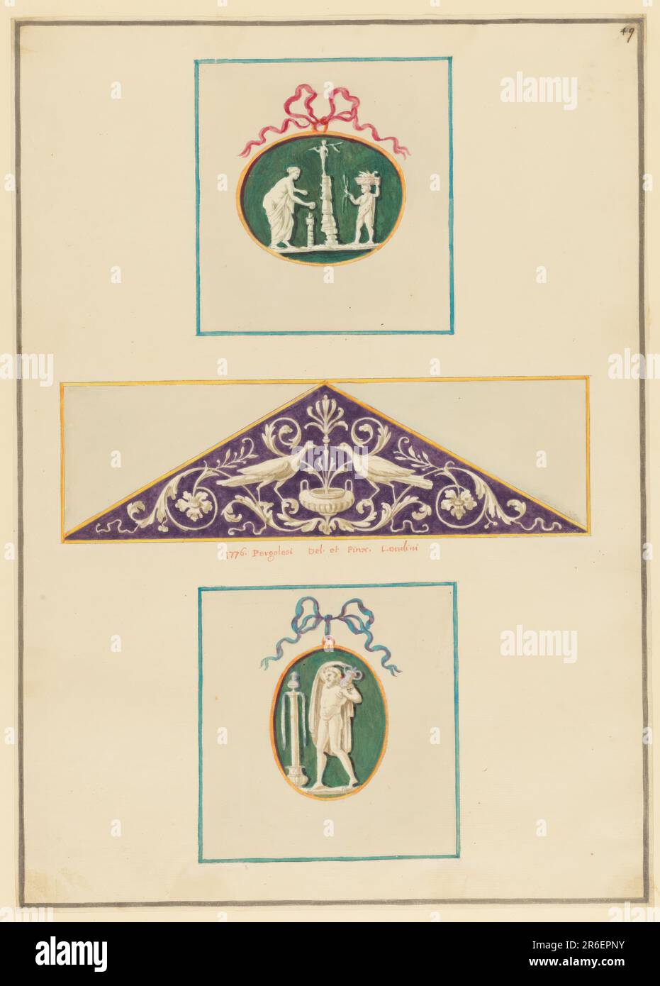 Ornament Design. Date: 1776. Pen and ink, brush and watercolor, gouache ...