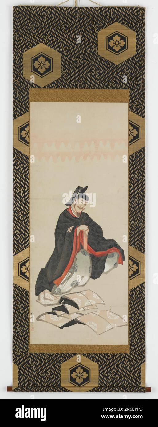 Six Immortals of Poetry: Otomo no Kuronushi. Origin: Japan. Period: Edo ...