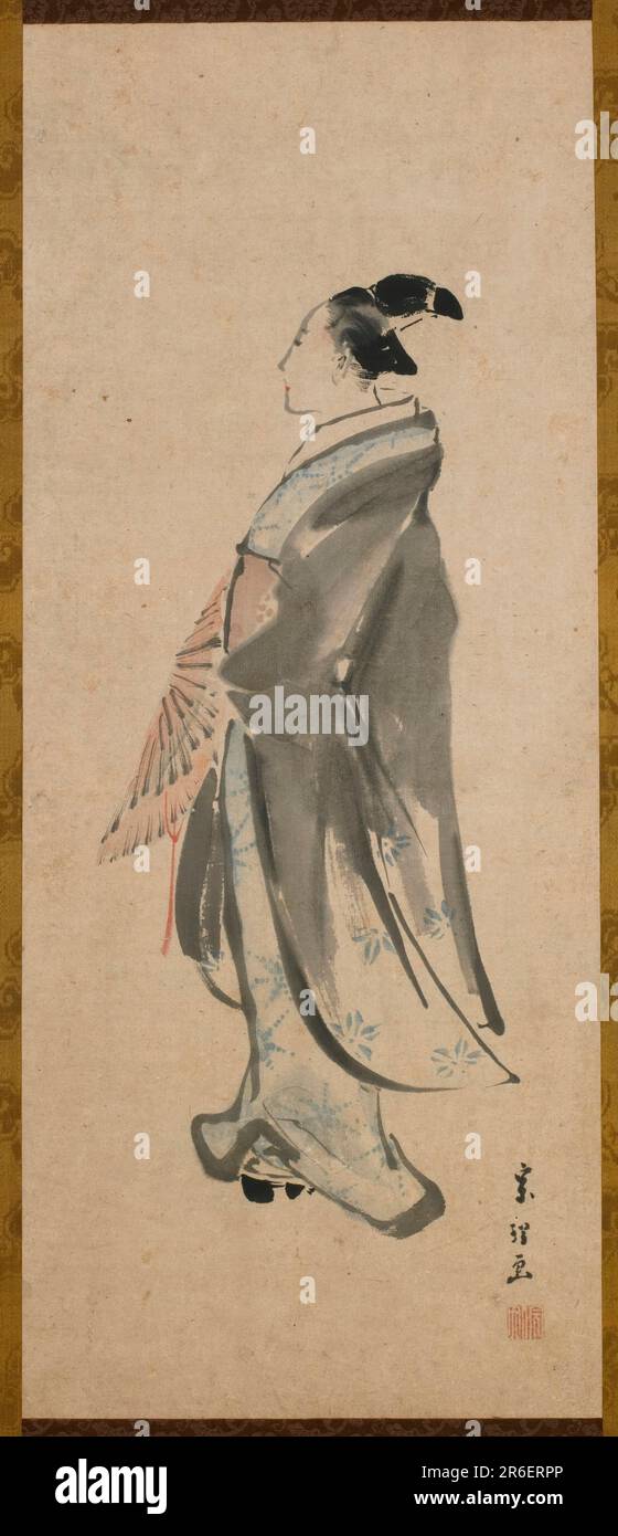 Young man. Origin: Japan. Period: Edo period. Ink and color on paper ...