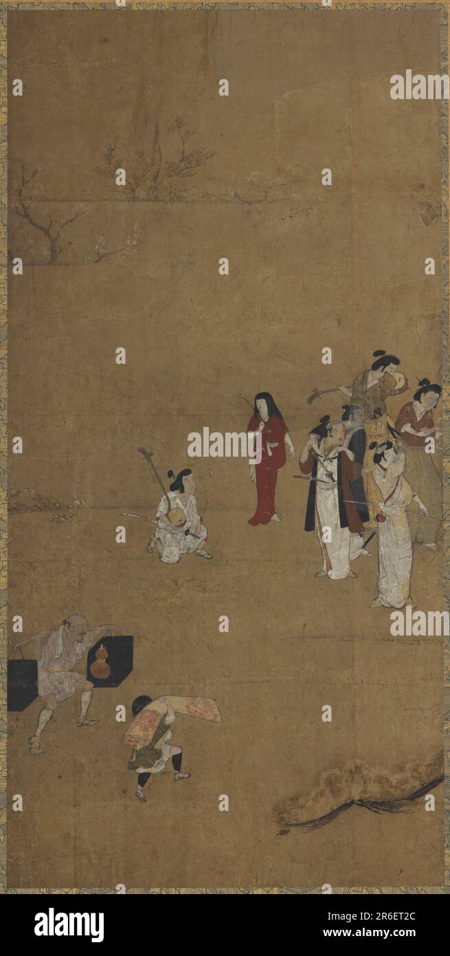A picnic party: musicians and attendants. Date: early 17th century ...