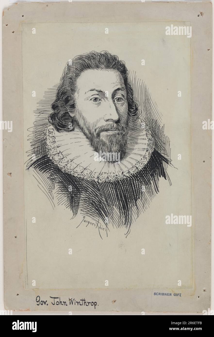 John Winthrop. ink on paper. Date: c. 1899-1920. Museum: NATIONAL ...