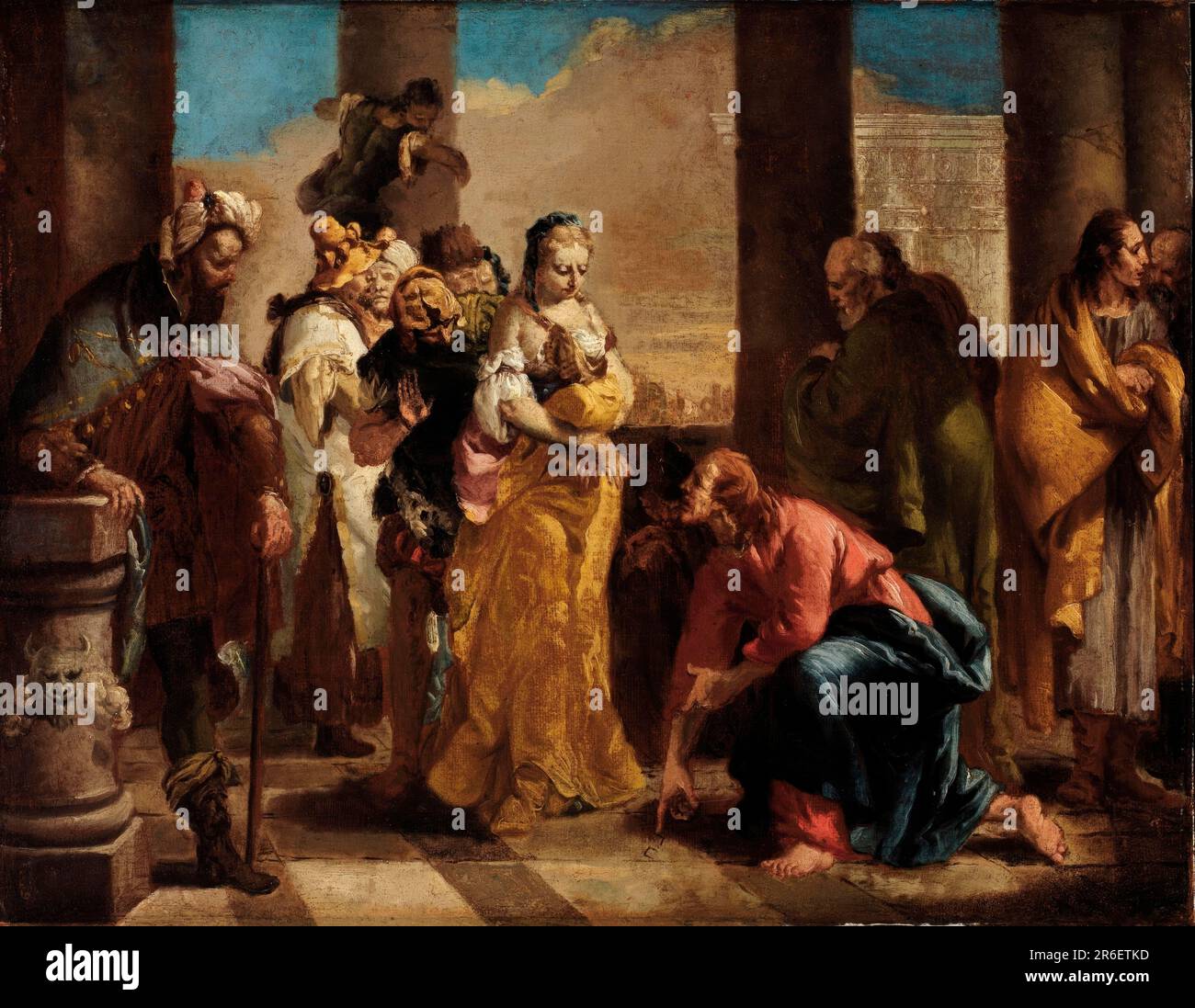 Woman Taken in Adultery. oil on canvas. Date: 18th century. Museum ...