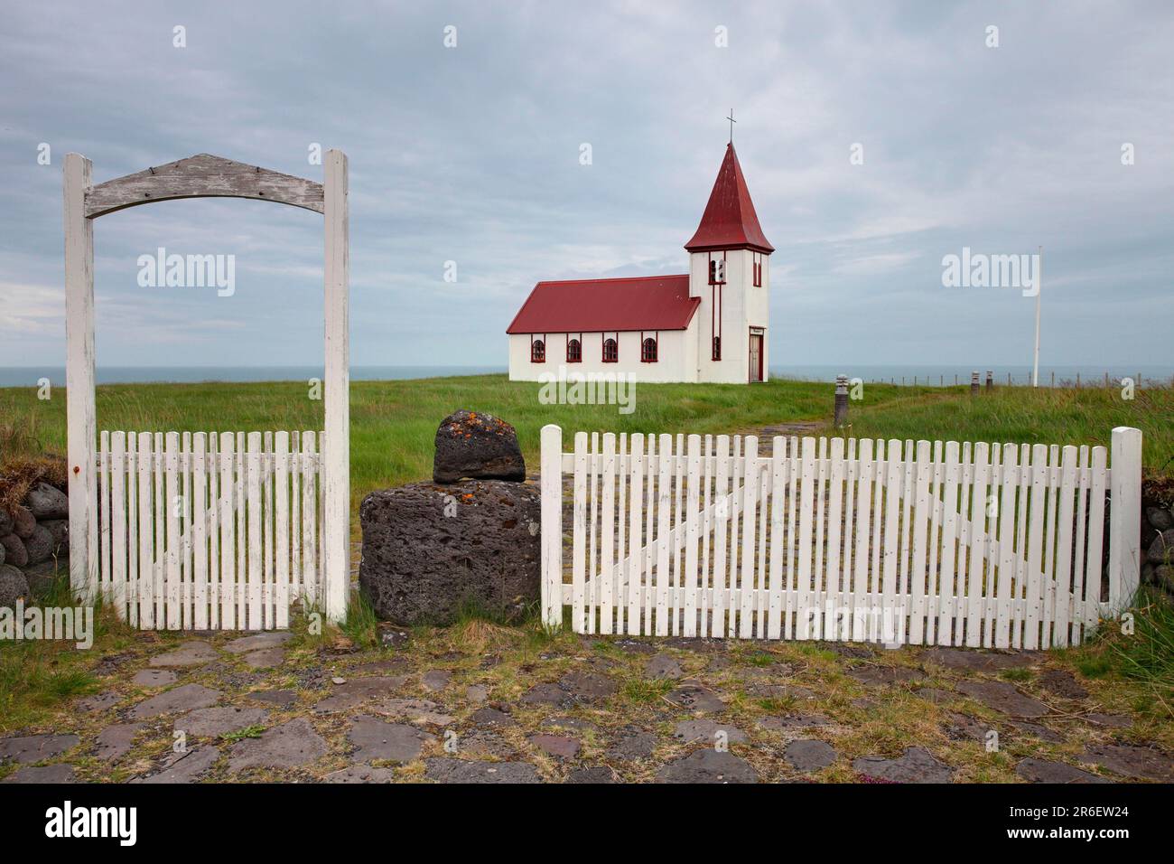 Church, Hellnar, near Arnarstapi, Snaefellsnes Peninsula, Snaefellsnes ...