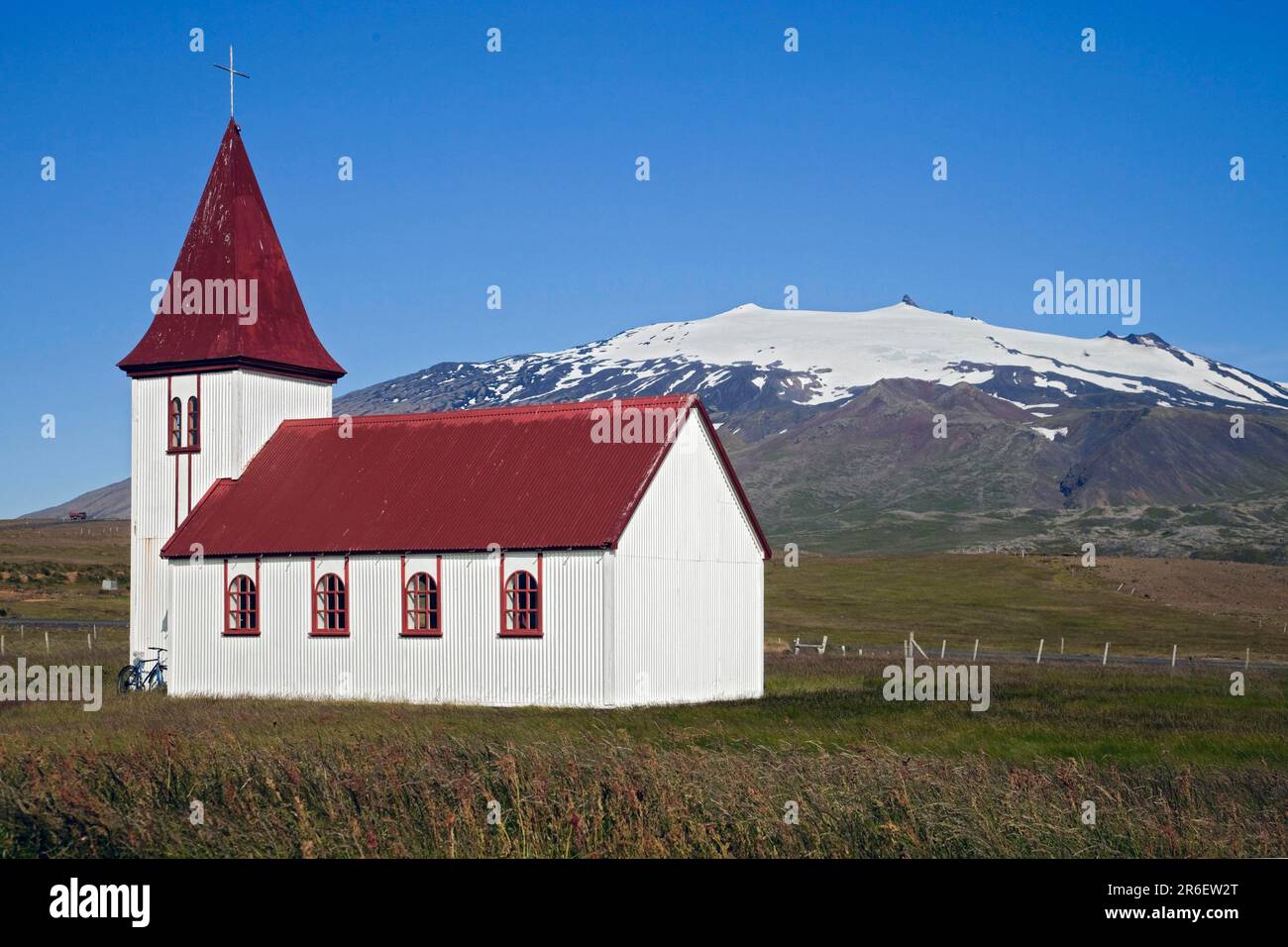 Church, Hellnar, near Arnarstapi, Snäfellsnes Peninsula, Snäfellsnes ...