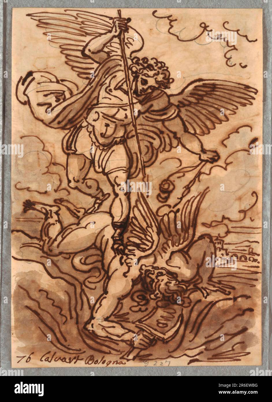 Archangel Michael. Pen and ink, brush and brown wash on paper. Date ...