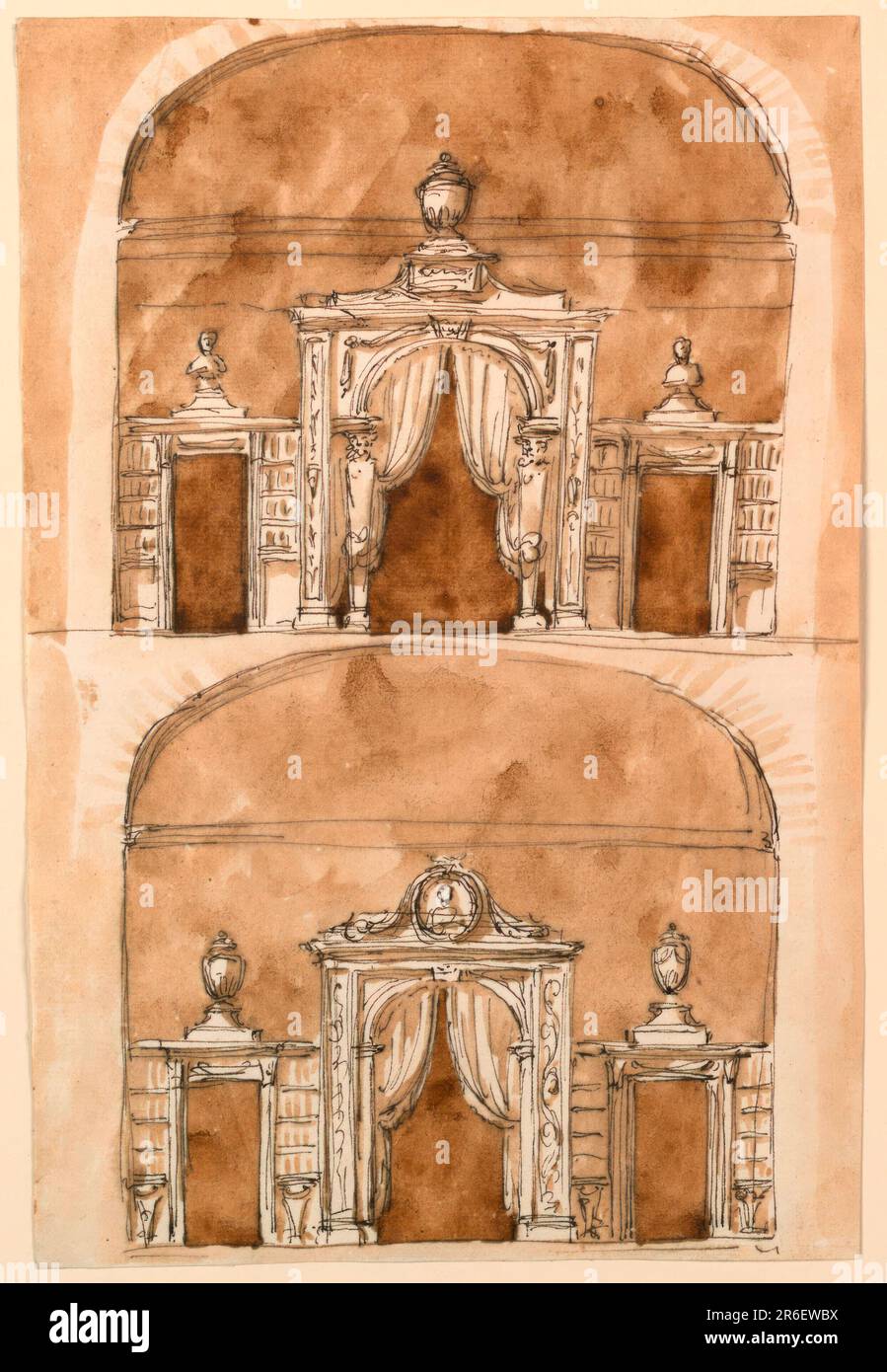 The alcove has the shape of a broad niche, with a spherical ceiling ...