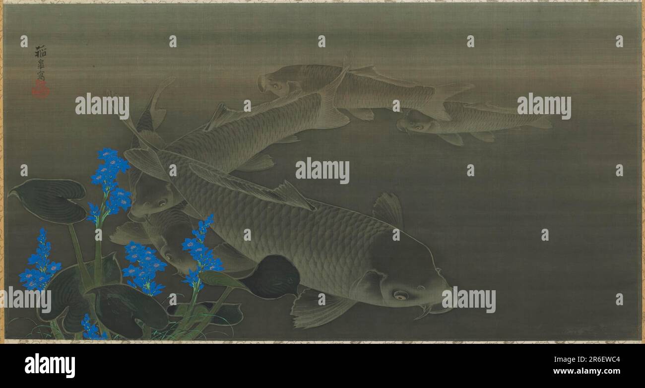 Carp. Date: early 19th century. Origin: Japan. Period: Edo period. Ink ...