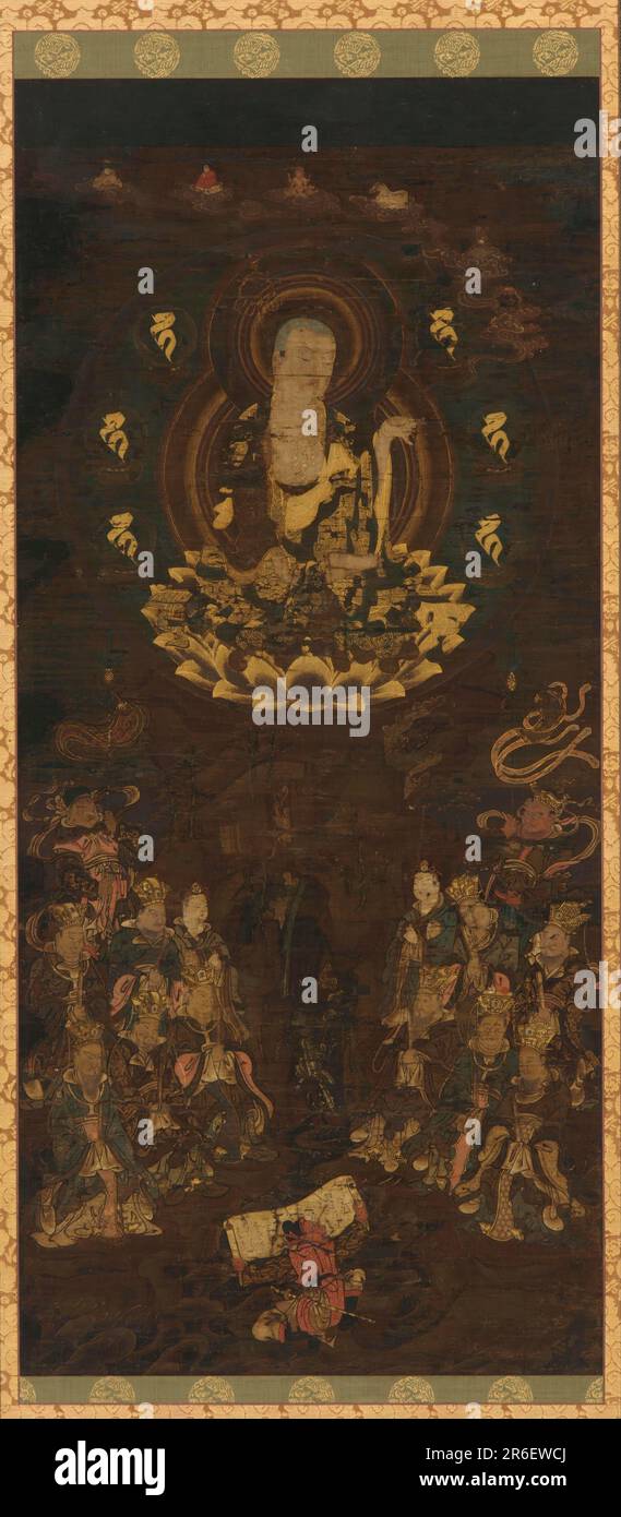 The Bosatsu Jizo and Ten Kings of Hell. Origin: Japan. Color and gold ...