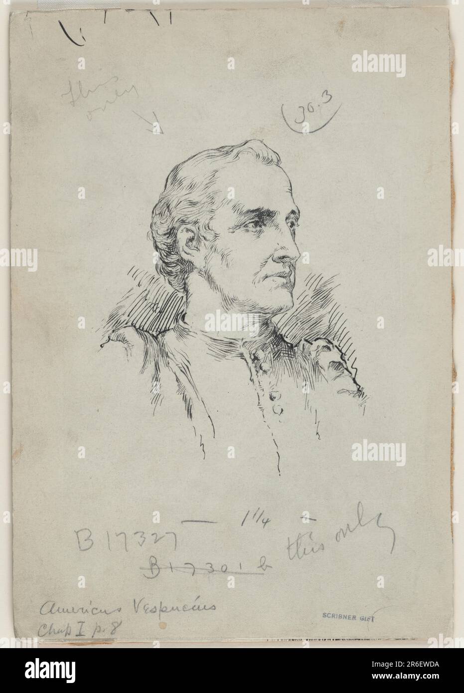 Amerigo Vespucci. ink on paper. Date: c. 1899-1920. Museum: NATIONAL ...