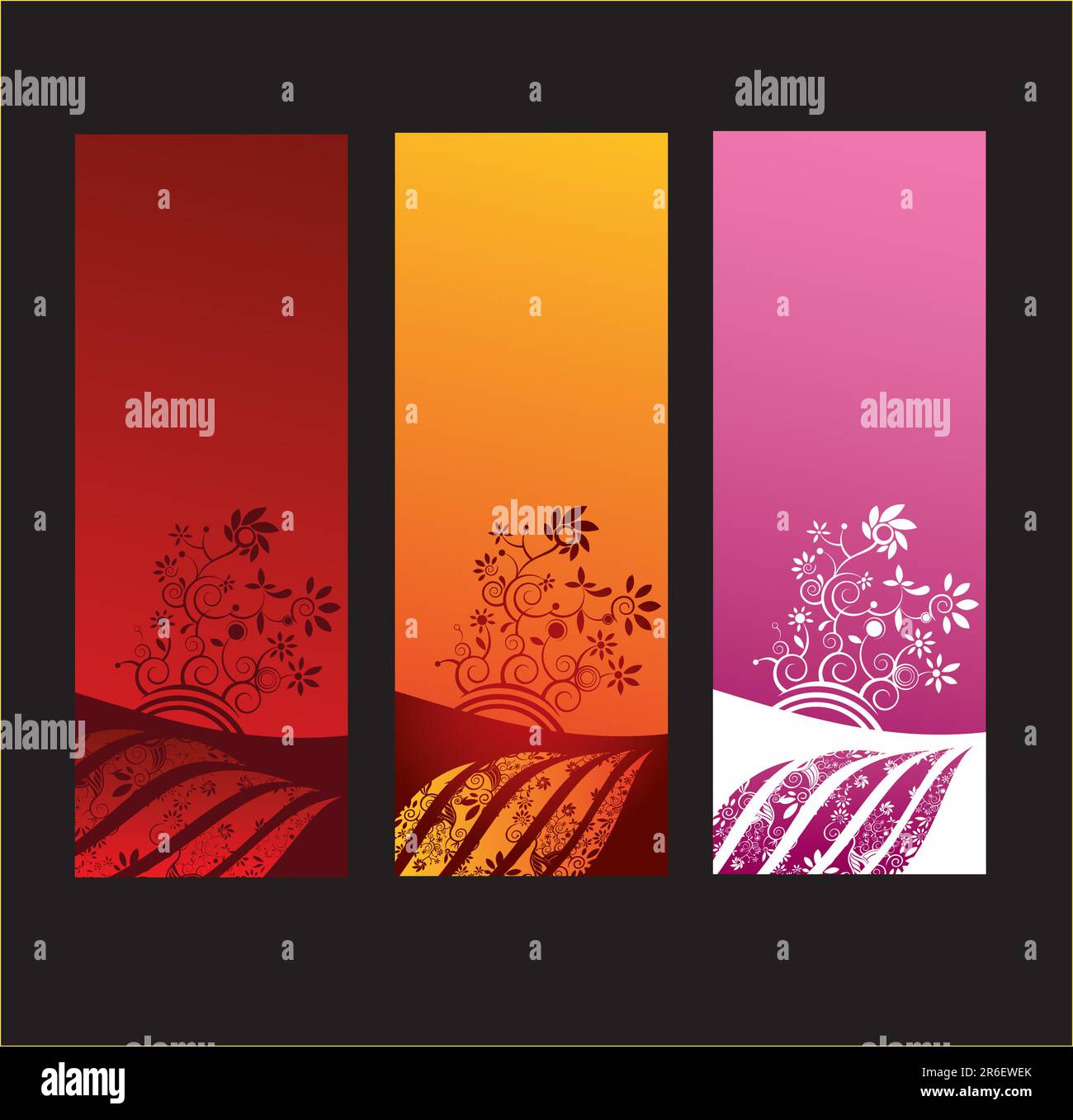 illustrated flower vector background Stock Vector Image & Art - Alamy