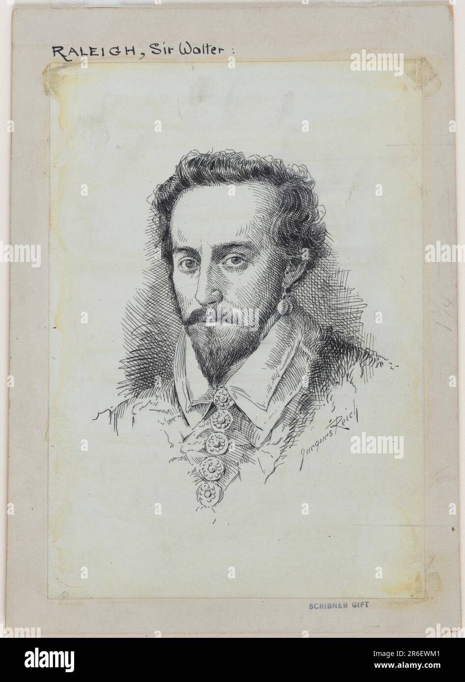 Walter Sir Raleigh. ink on paper. Date: c. 1899-1920. Museum: NATIONAL ...