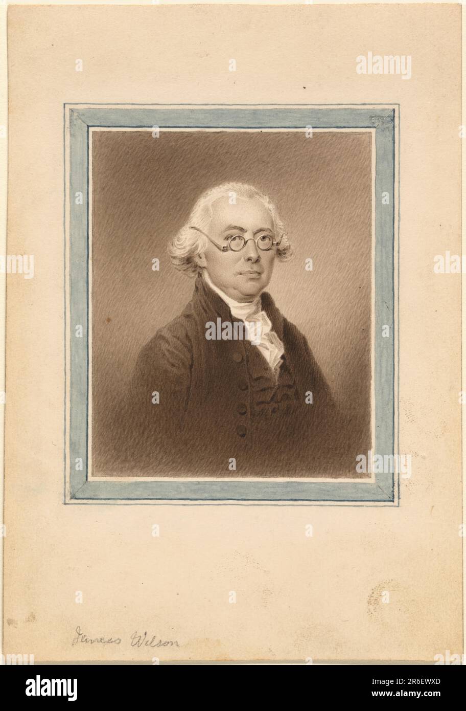 James Wilson. Date: c. 1825. Sepia ink wash with watercolor on paper ...