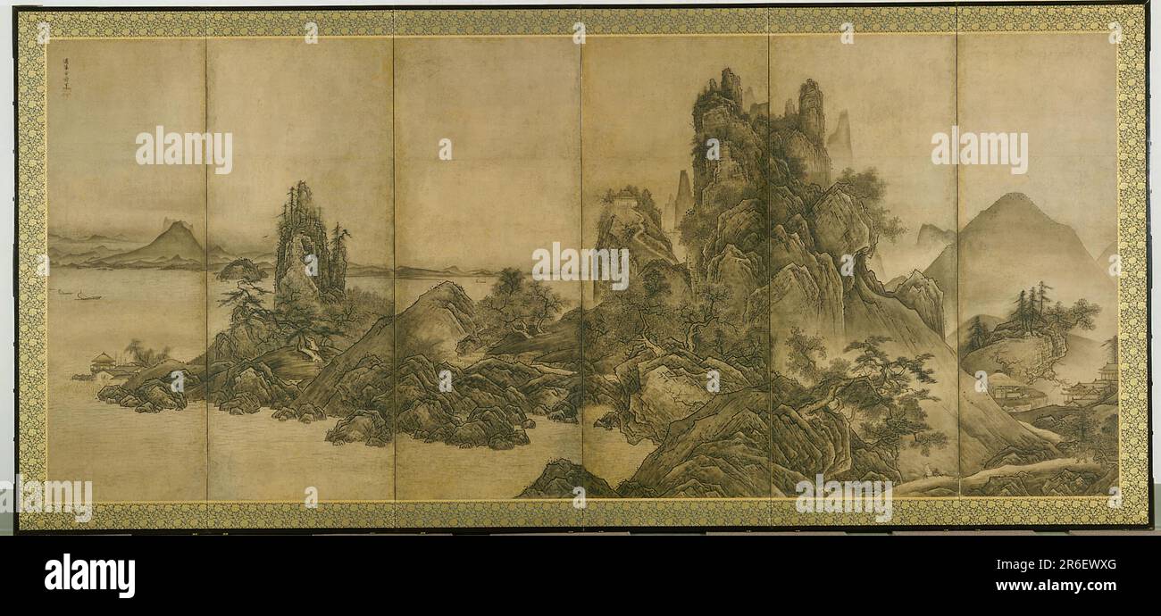 Landscape. ink on paper. Origin: Japan. Period: Muromachi period. Date ...
