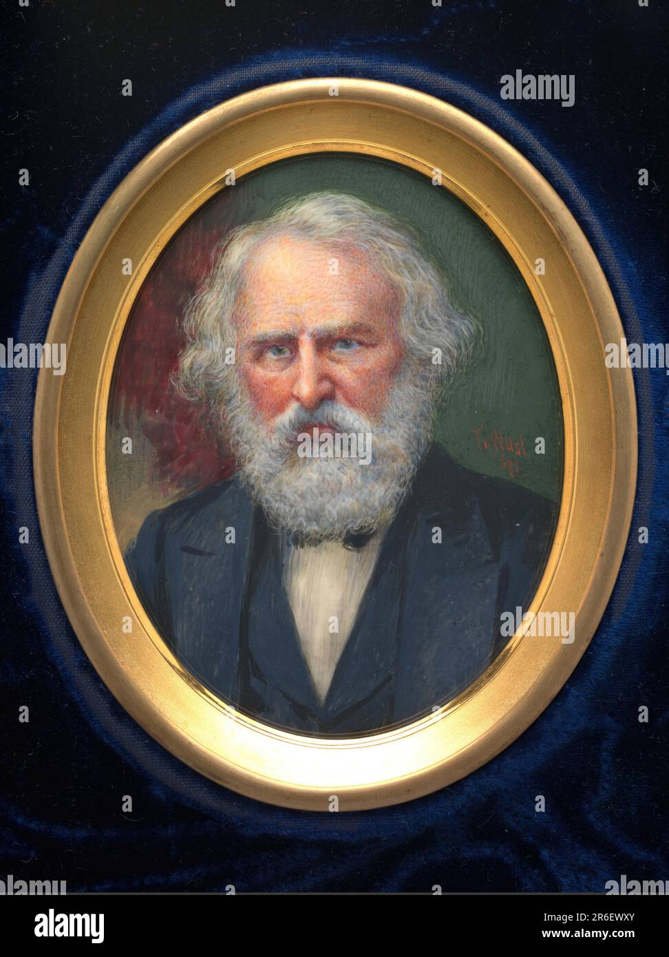 Henry Wadsworth Longfellow. Date: 1871. Watercolor on ivory. Museum ...