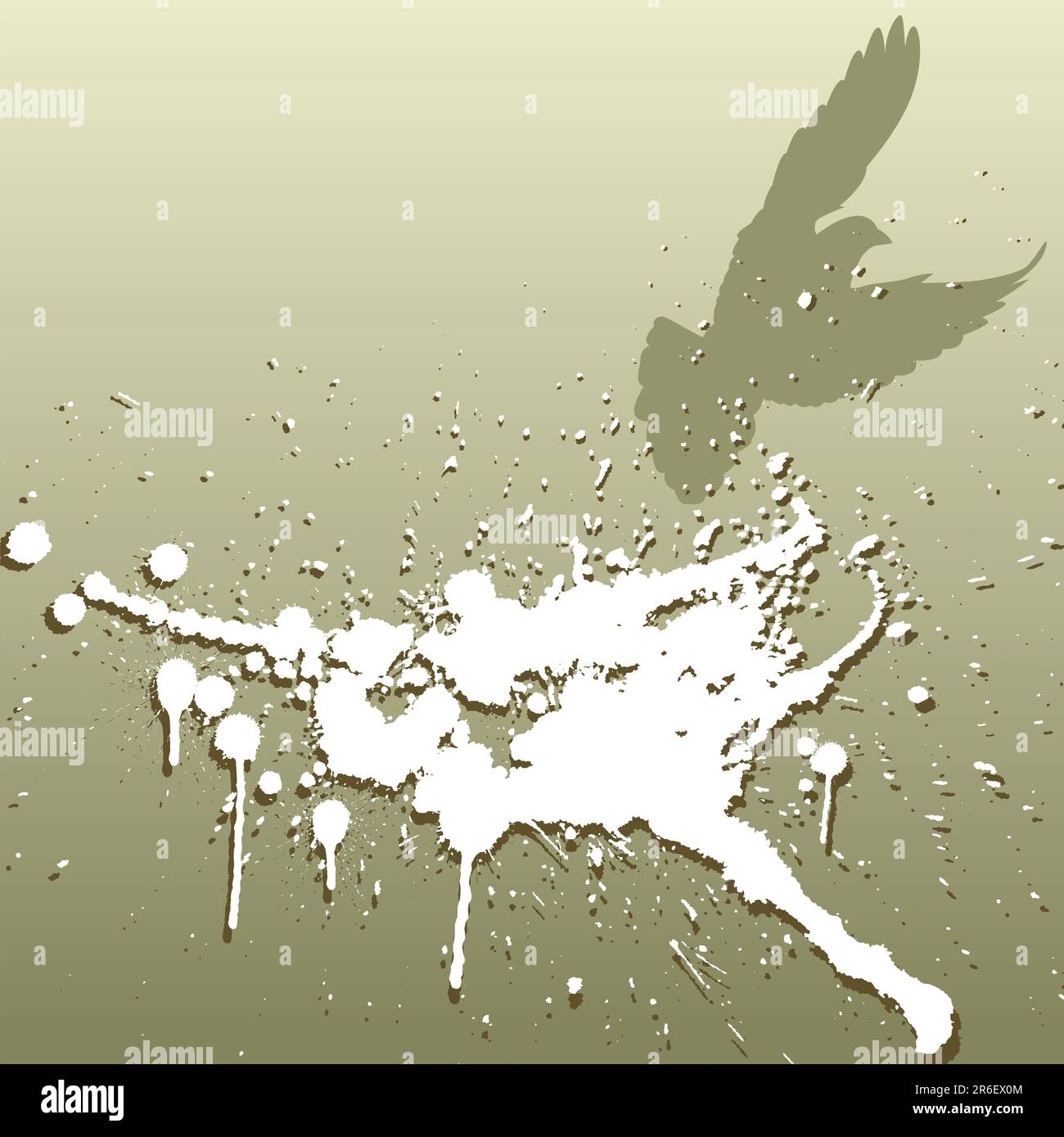 Vector design of flying bird and its dropping Stock Vector Image & Art ...