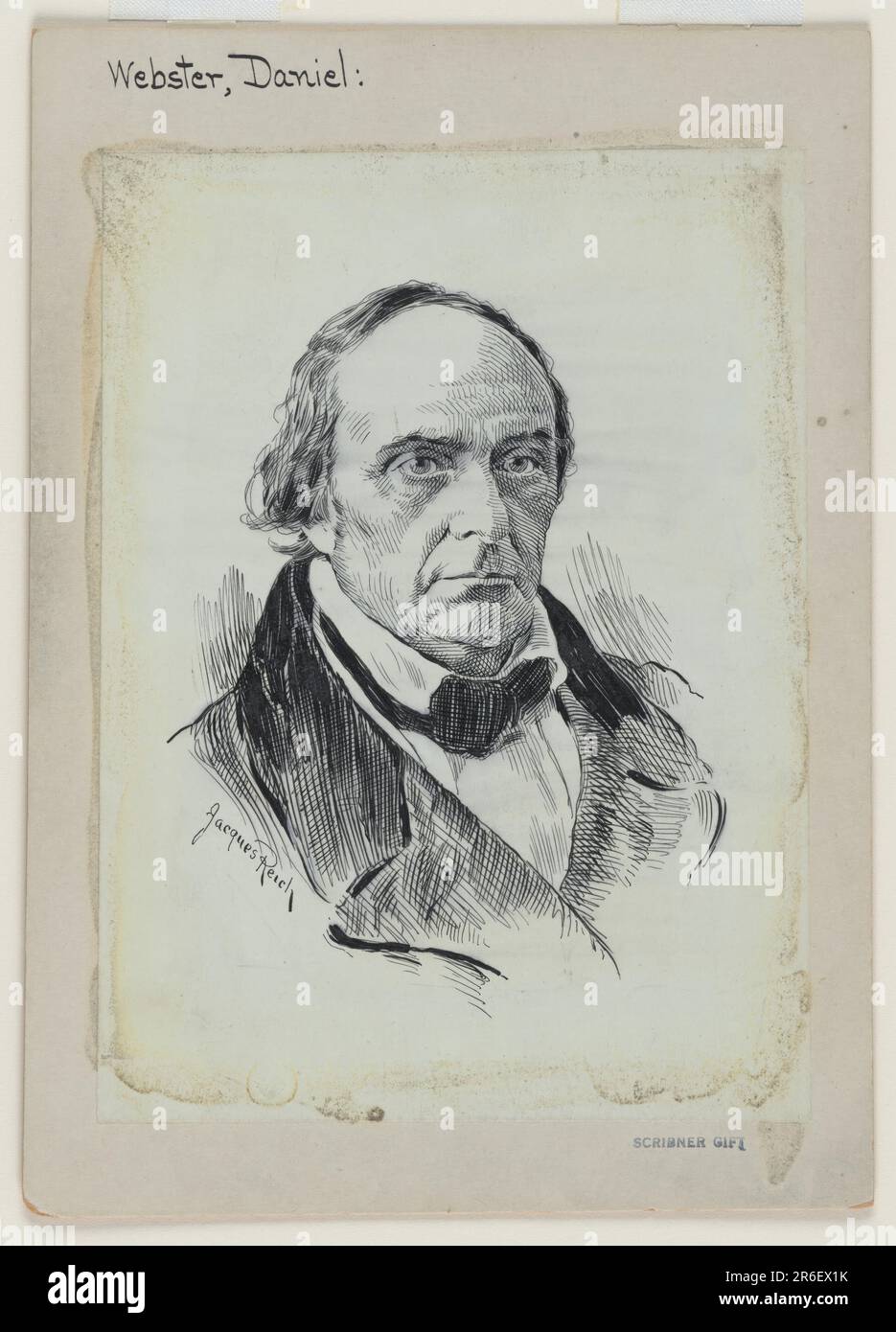 Daniel Webster. ink on paper. Date: c. 1899-1920. Museum: NATIONAL PORTRAIT GALLERY Stock Photo ...