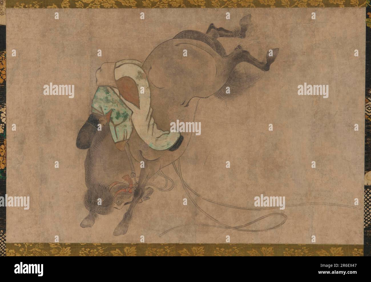 Horse and Rider. Origin: Japan. Ink and color on paper. Date: 1568-1615 ...