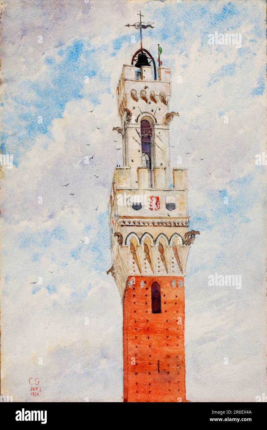 Bell Tower, Italy. Date: 1933. watercolor and pencil on paper. Museum ...