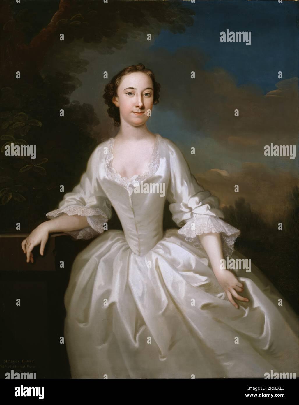 Portrait of Lucy Parry, Wife of Admiral Parry. oil on canvas. Date ...