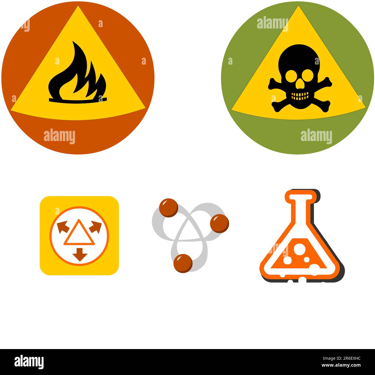 Toxic simbols on black background Stock Vector Image & Art - Alamy
