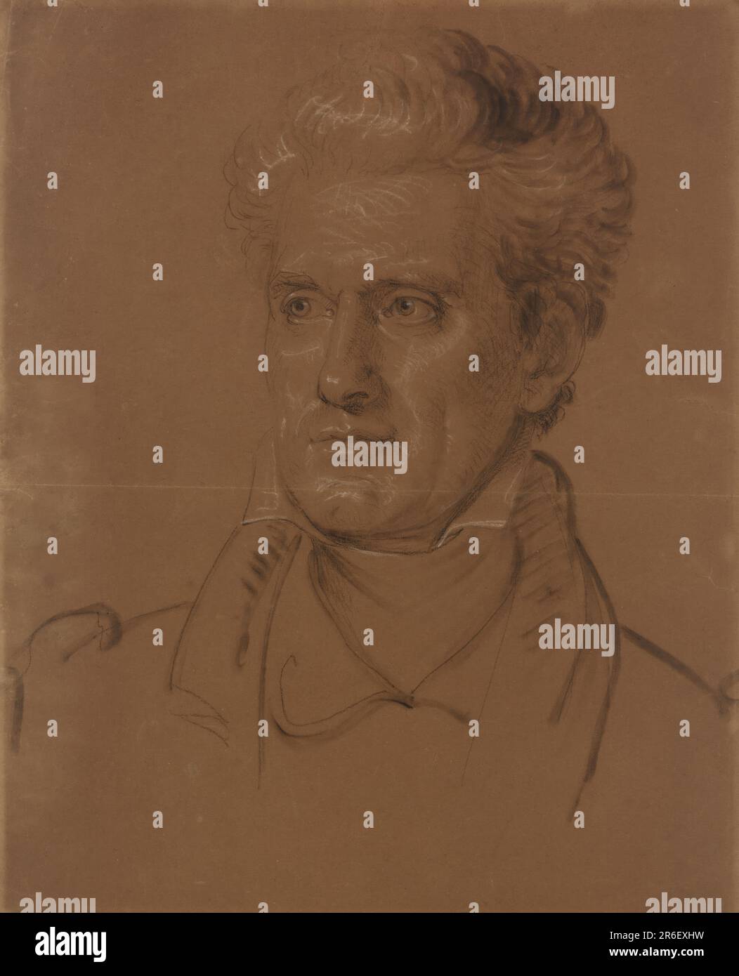 John C. Calhoun. Date: 1834. Charcoal and chalk on brown paper. Museum: NATIONAL PORTRAIT ...