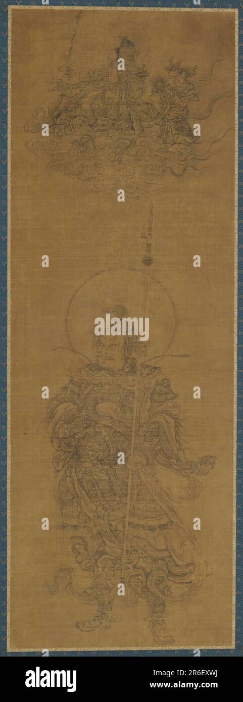 Portrait of a Deva King. Origin: China. Date: 14th century. Ink on silk ...