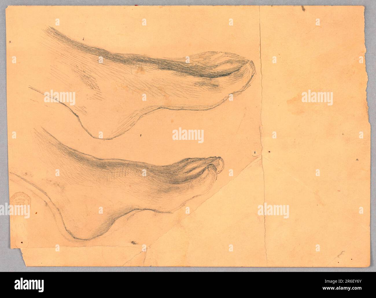 Sketch of a model's feet. Graphite on paper. Date: ca. 1894. Museum: Cooper Hewitt, Smithsonian ...