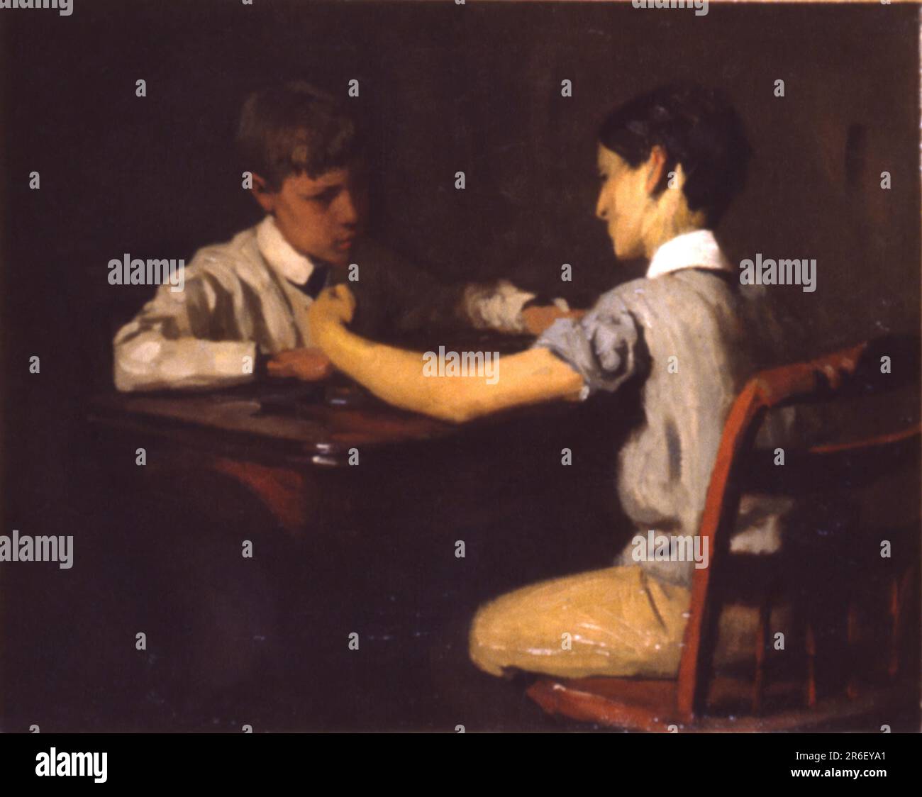 Checker Players. Date: ca. 1895. oil on canvas. Museum: Smithsonian ...