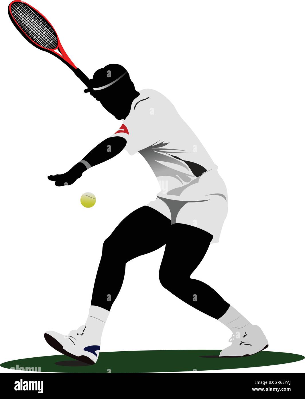 Tennis player. Vector illustration Stock Vector Image & Art - Alamy