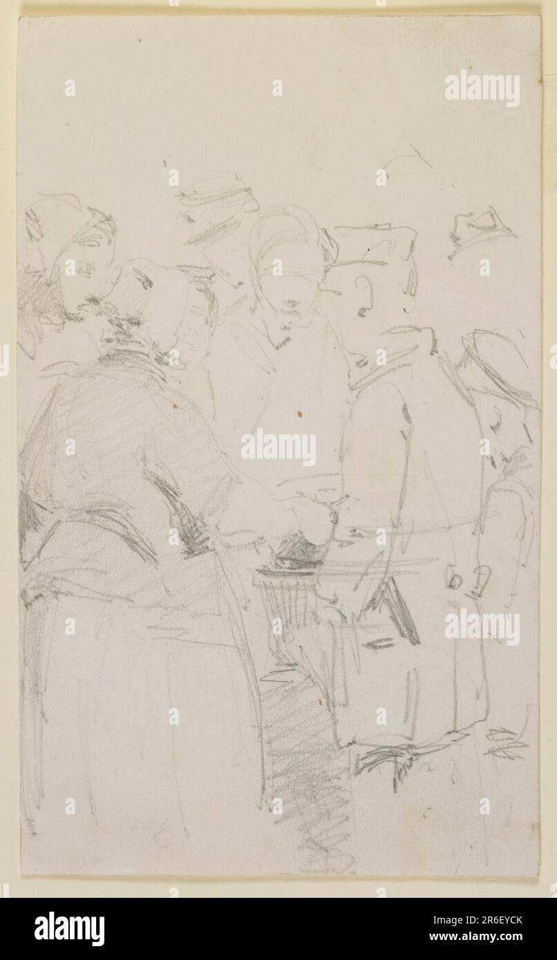 A Group of Figures around a Brazier. Date: 1858. Origin: United States ...