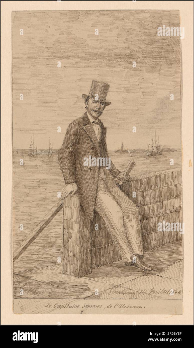 Raphael Semmes. ink on paper. Date: 1864. Museum: NATIONAL PORTRAIT ...