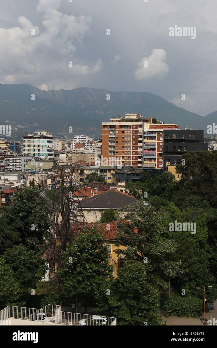 In the distance above the Tirana skyline Dajti (Albanian: Mali i Dajtit ...