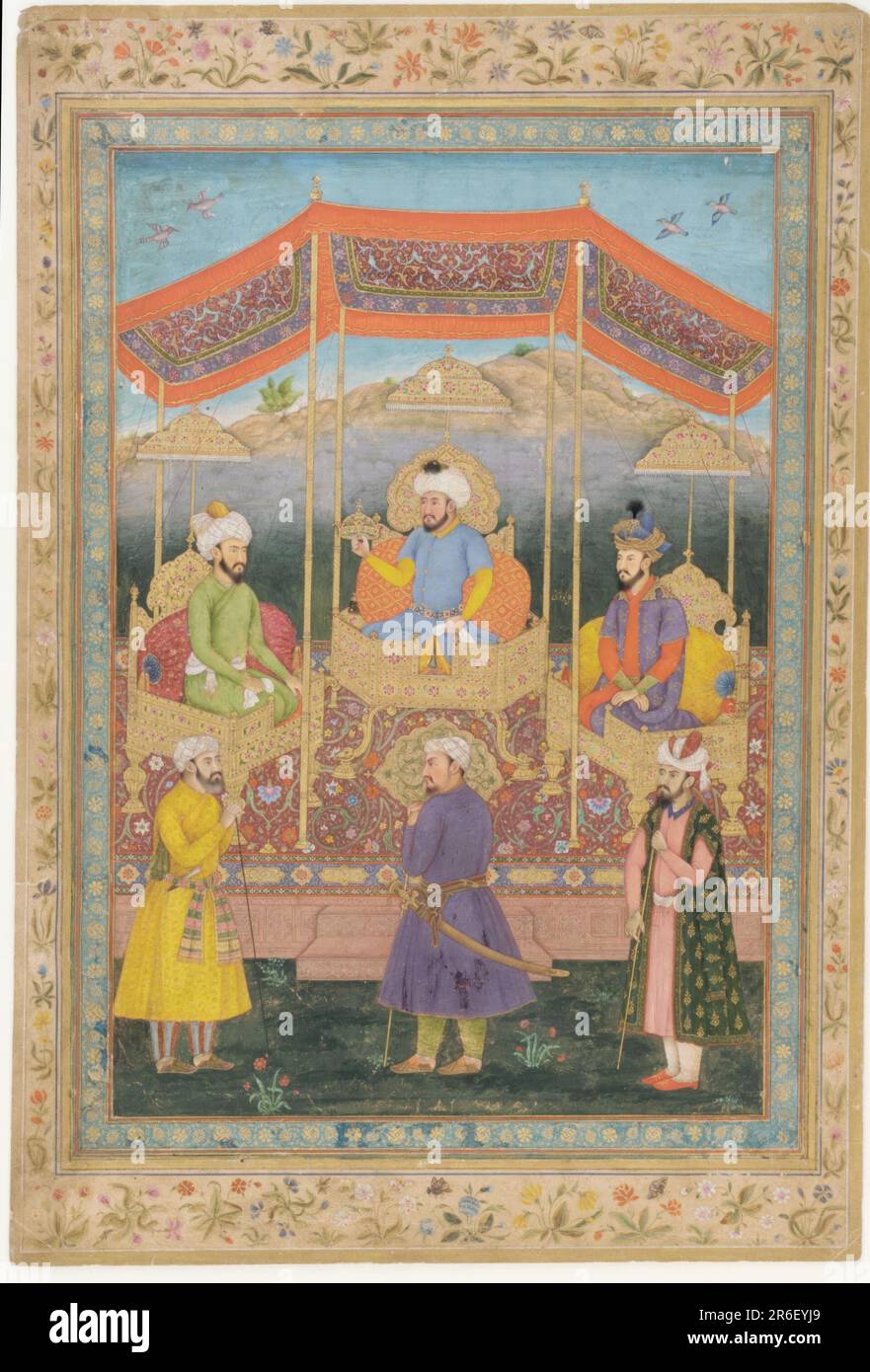 Ancestral group of Mughal rulers. Date: 18th century. Origin: India ...