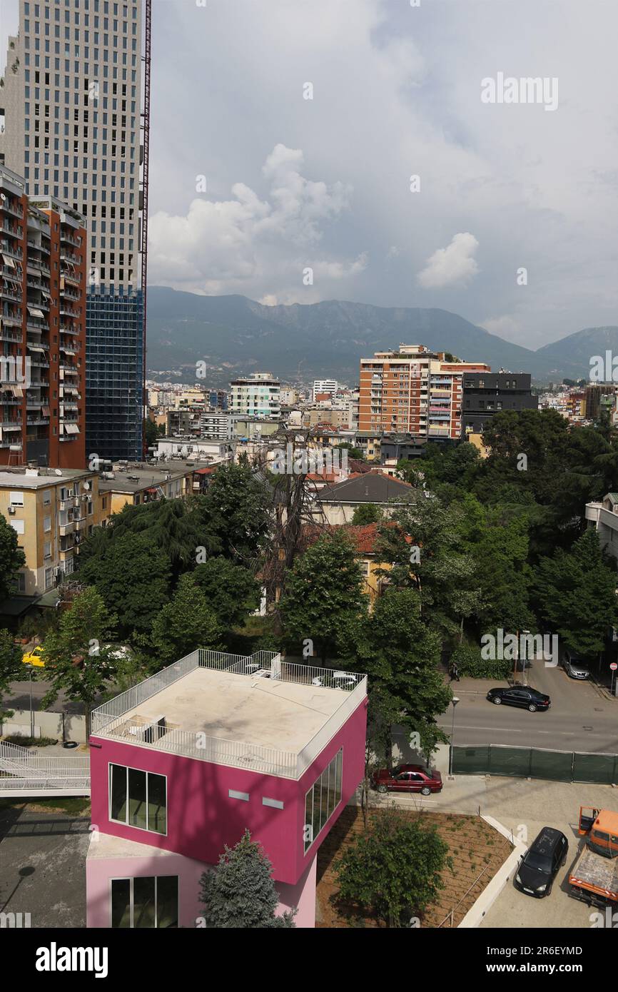 In the distance above the Tirana skyline Dajti (Albanian: Mali i Dajtit ...