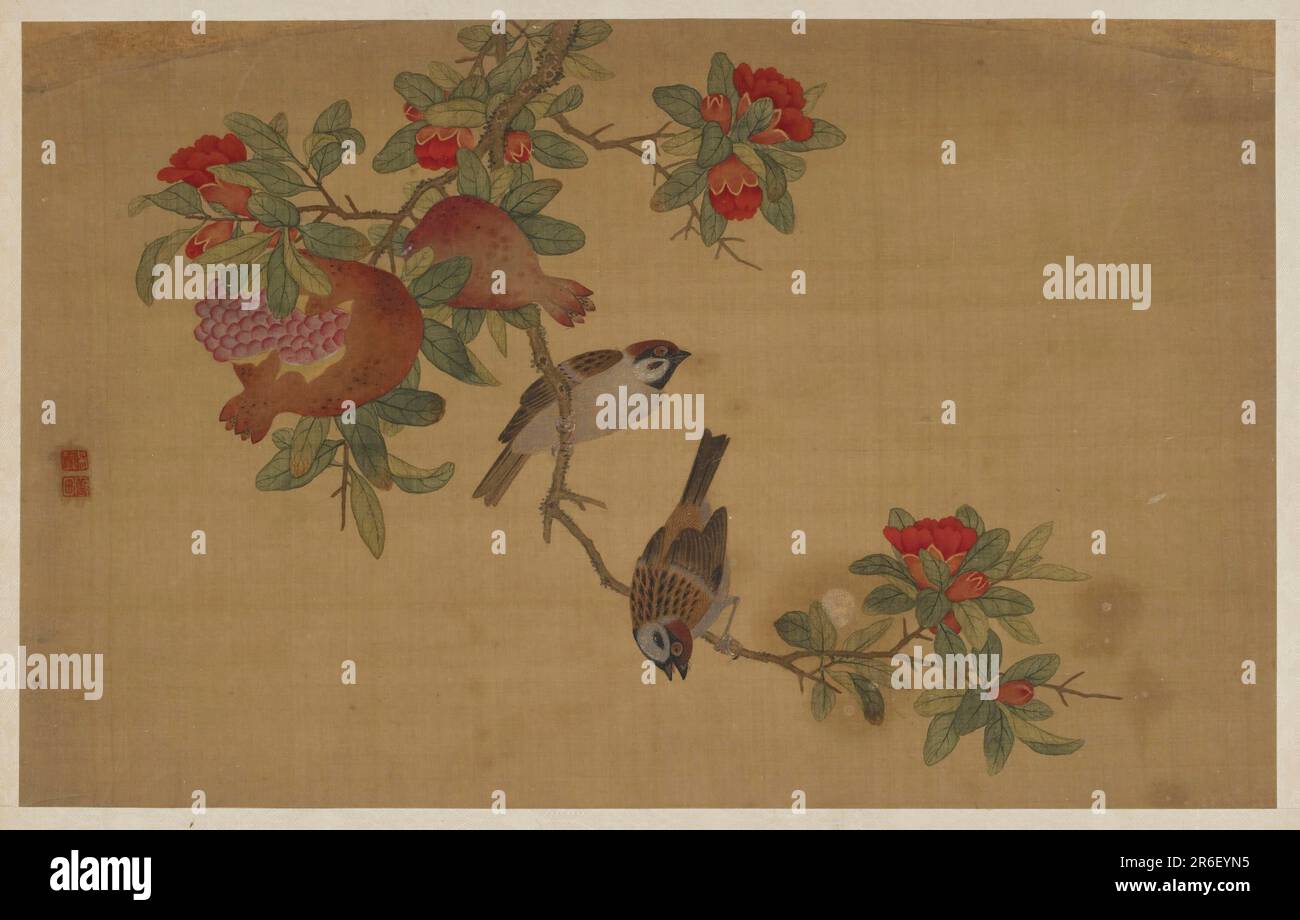 Birds, Fruit, and Flowers. Origin: China. Period: Qing dynasty. Ink and ...