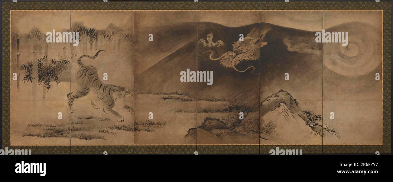 Dragon and tiger. Date: 17th century. ink on paper. Origin: Japan ...