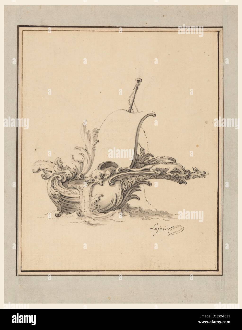 A dragon and another fantastic animal are on the boat. Writing is ...