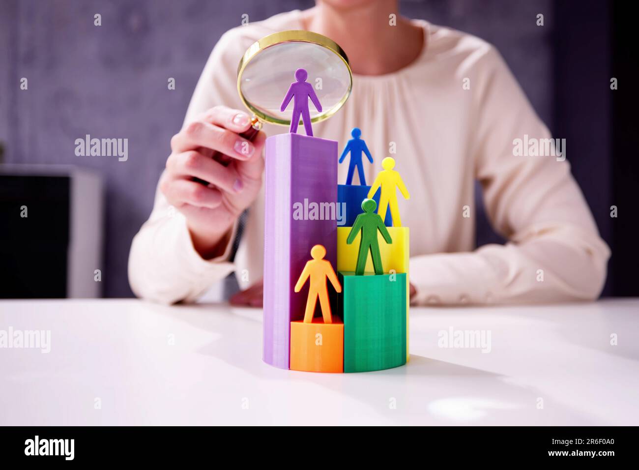 Market Segment Statistic 3D Chart And Customer Analysis Strategy Stock ...