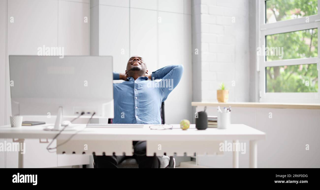 Fresh Air From Open Office Window. Breath And Relax Stock Photo - Alamy