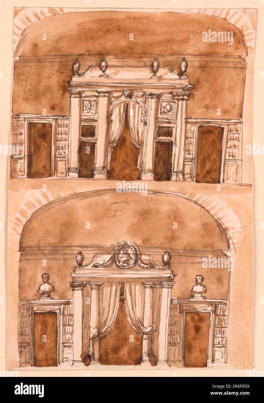 The alcove has the shape of a broad niche with a spherical ceiling ...