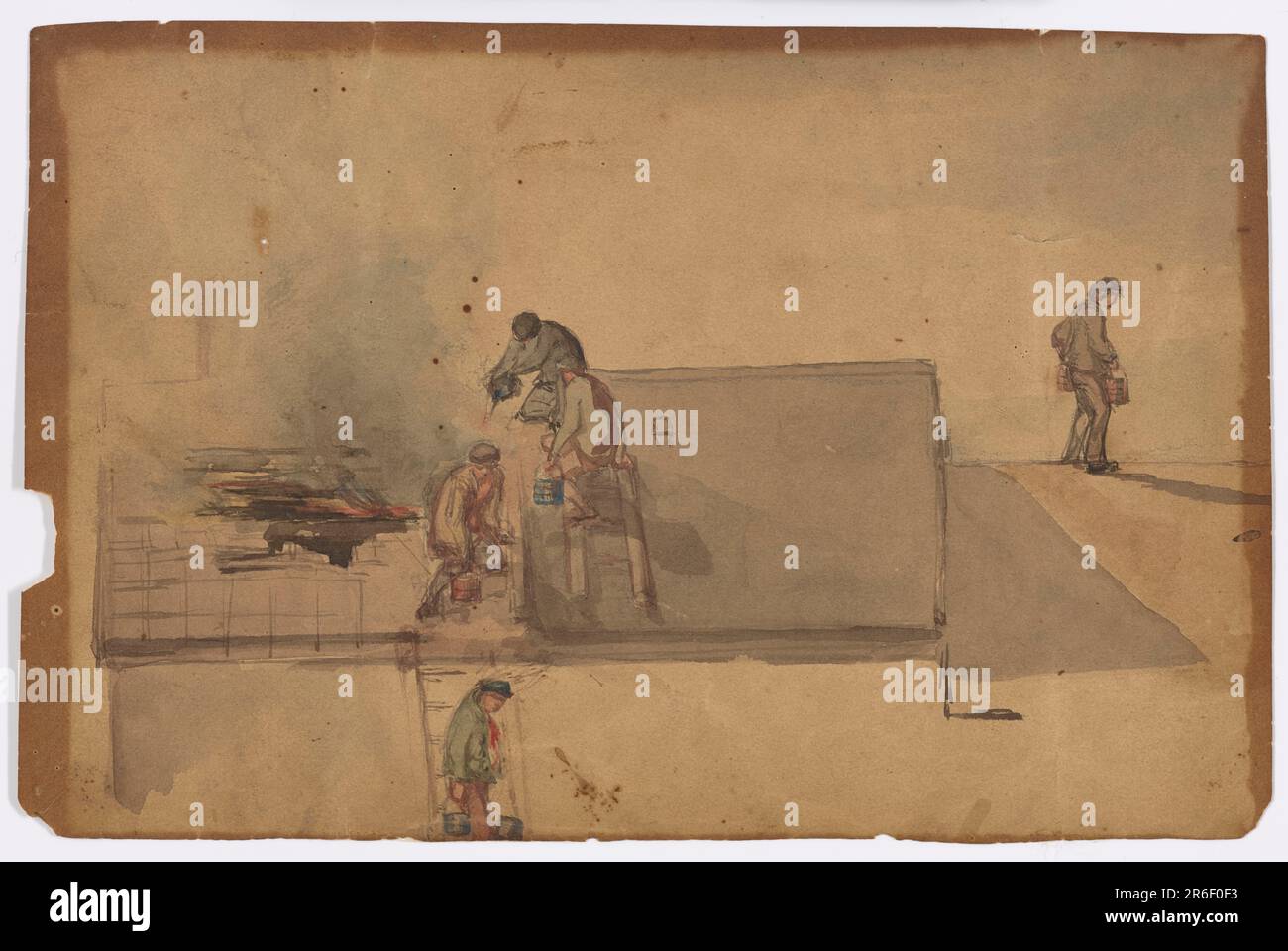 Watercolor over graphite on paper hi-res stock photography and images ...