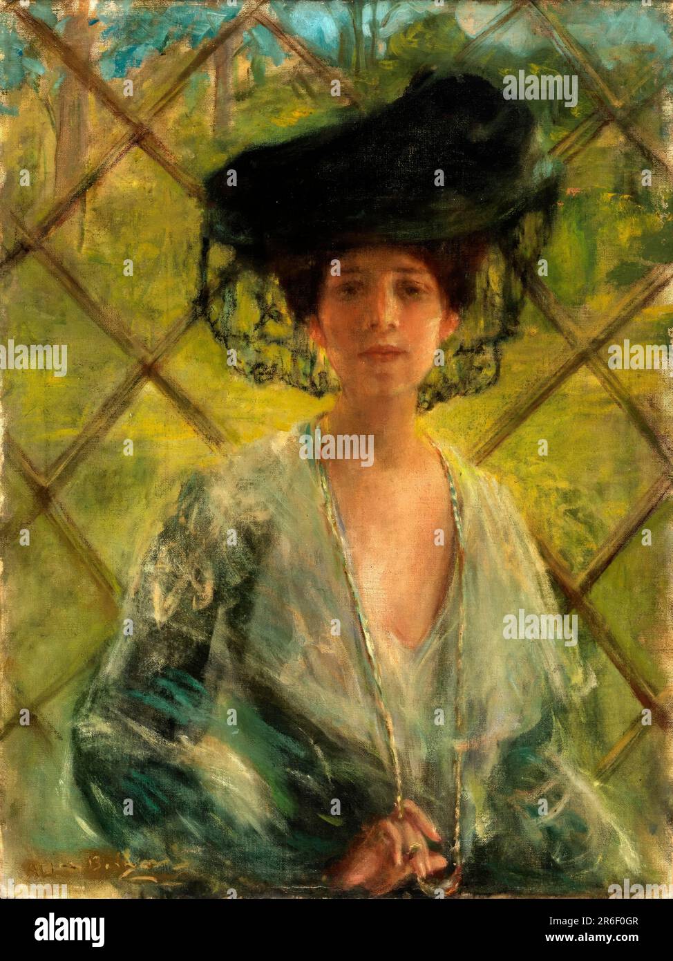 The Chatelaine. Date: 1912. oil on canvas. Museum: Smithsonian American Art Museum Stock Photo ...
