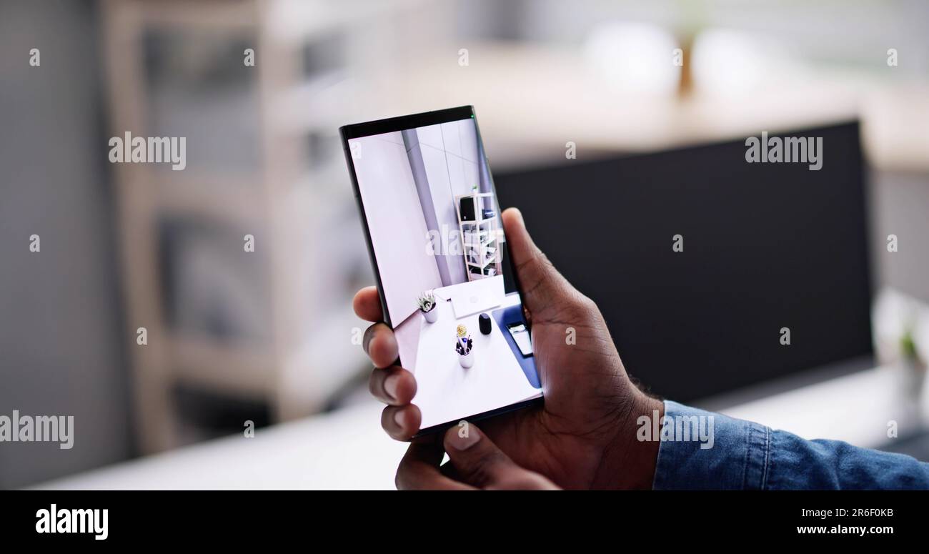 Virtual Real Estate House Video Conference Tour Stock Photo - Alamy