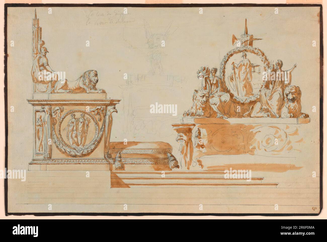 At left: a side view. Standing on a platform. The bottom part is formed ...