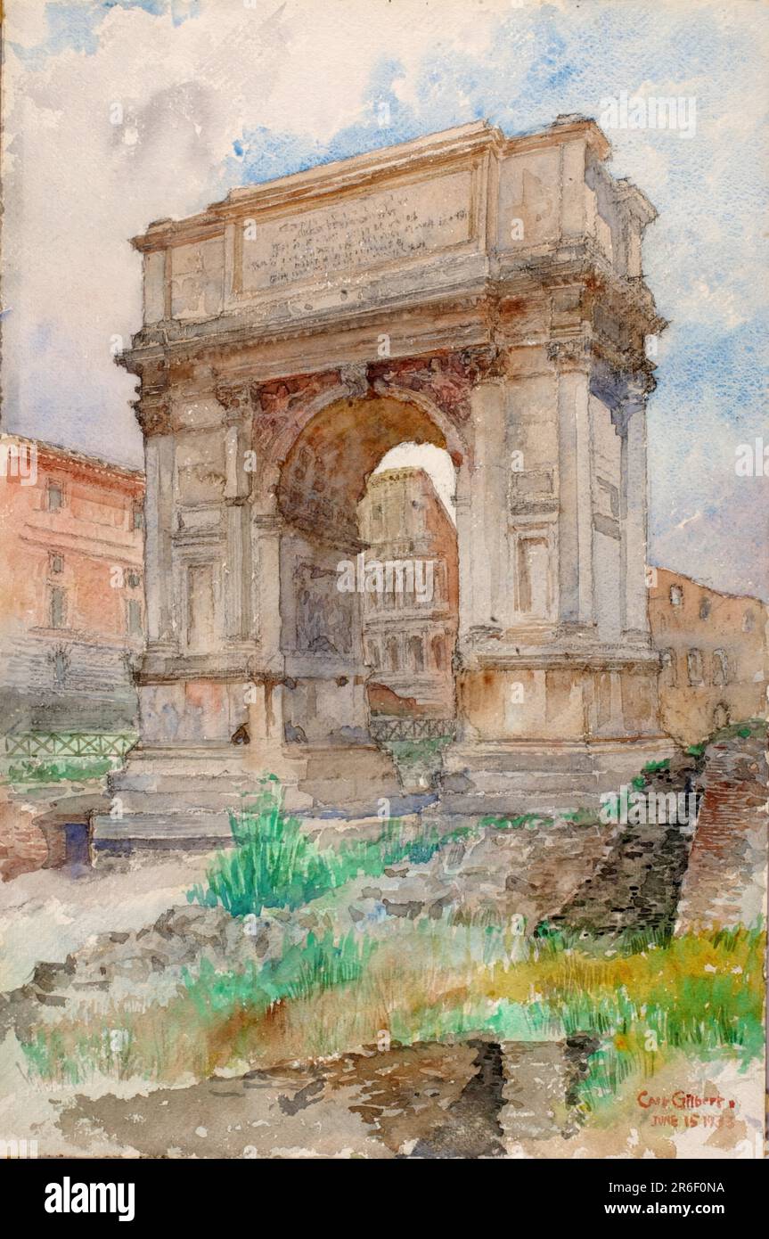 Arch of Titus, Rome. Date: 1933. watercolor and pencil on paper. Museum ...