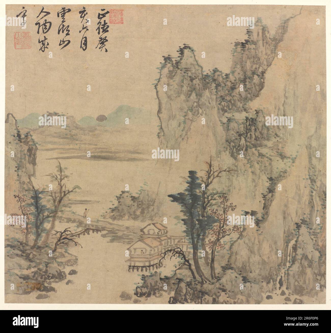 Landscape. Date: 17th century. Origin: China. Ink and color on paper ...