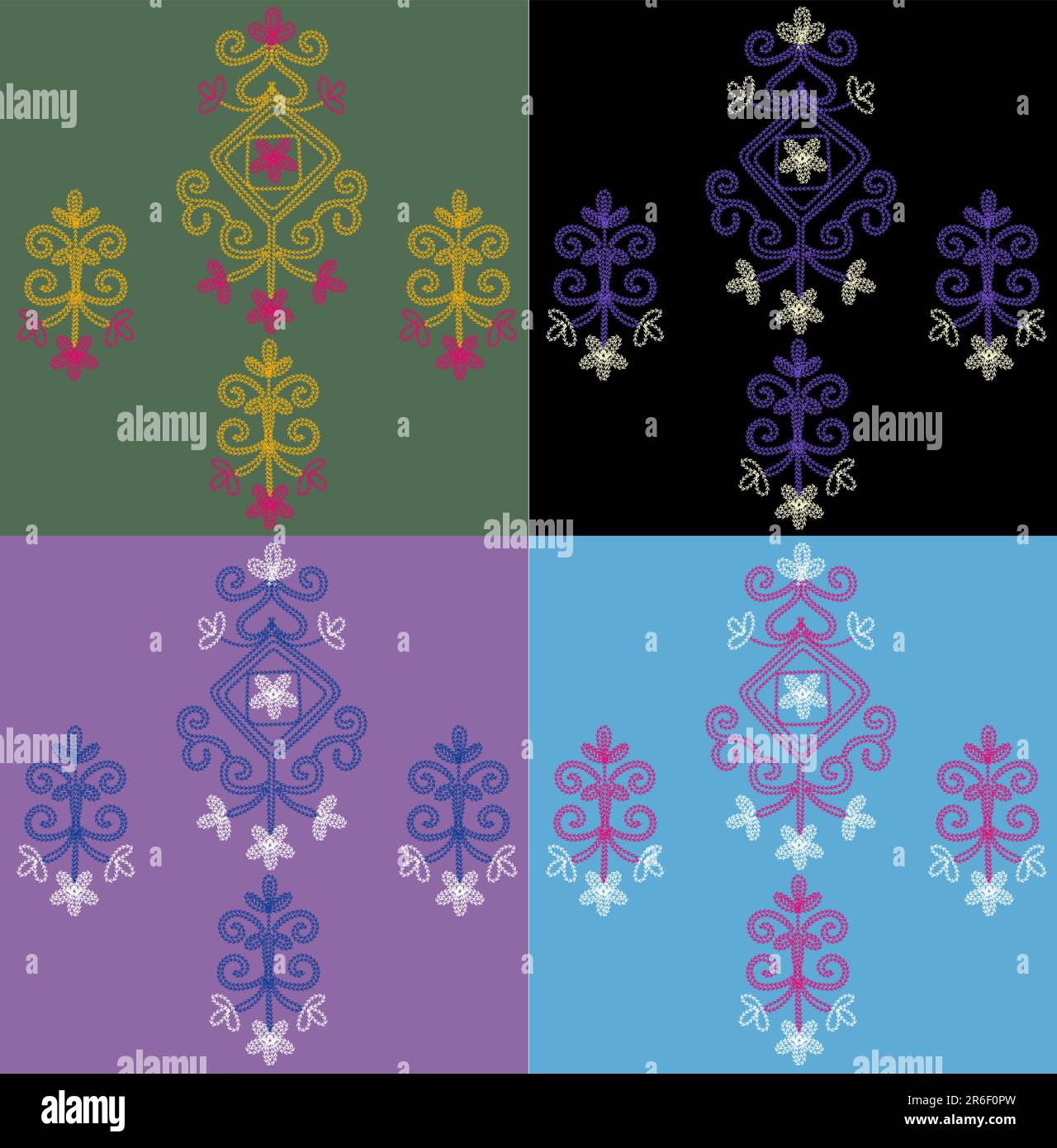 fancy embroidery border Stock Vector Image & Art - Alamy