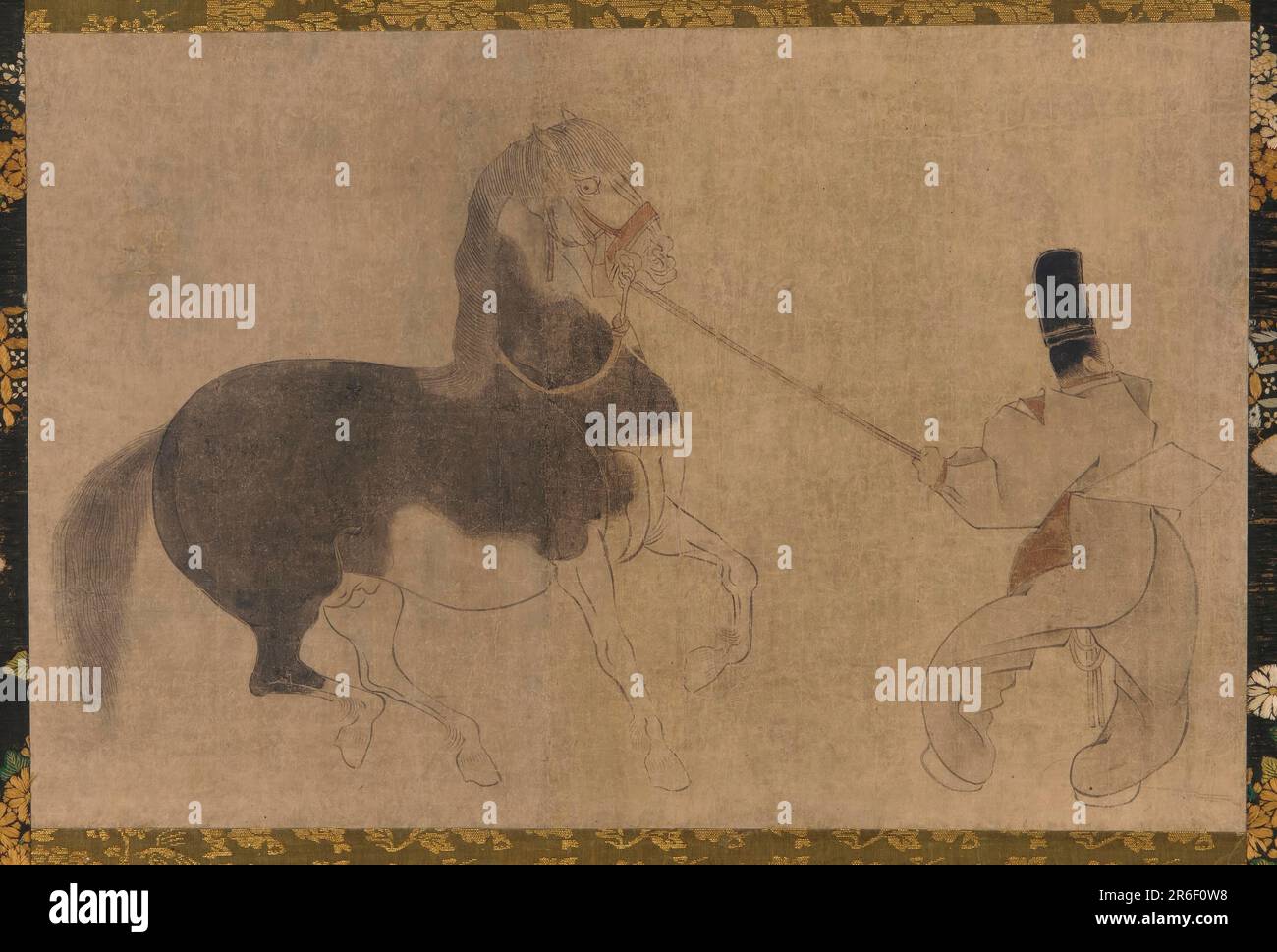 Horse and Attendant. Origin: Japan. Ink and color on paper. Date: 1568 ...